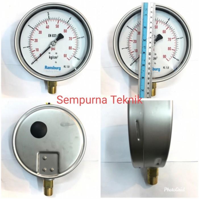 Jual PRESSURE GAUGE 6 INCH BOTTOM MODEL RAKET - 100 KG/CM2(BAR) - Jakarta Barat - sempurna ...
