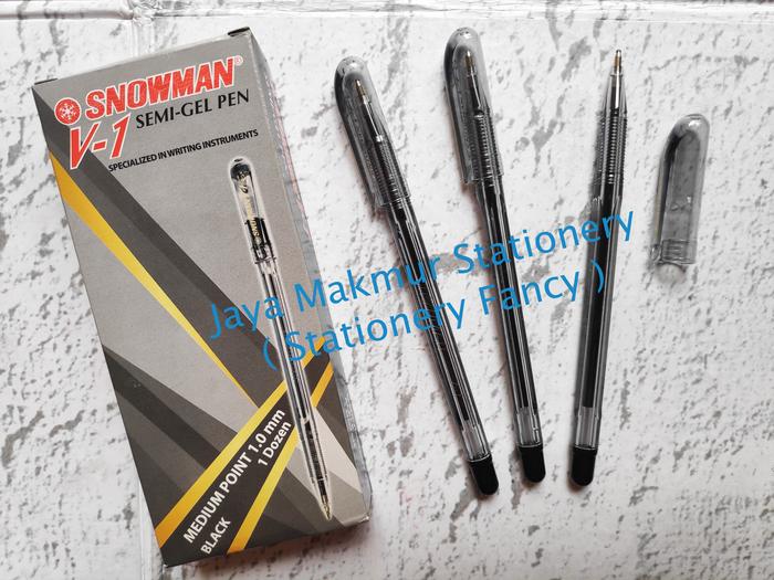 Jual Pen Snowman V-1 Medium Point 1.0 mm ( Semi gel Pen) - Jakarta ...