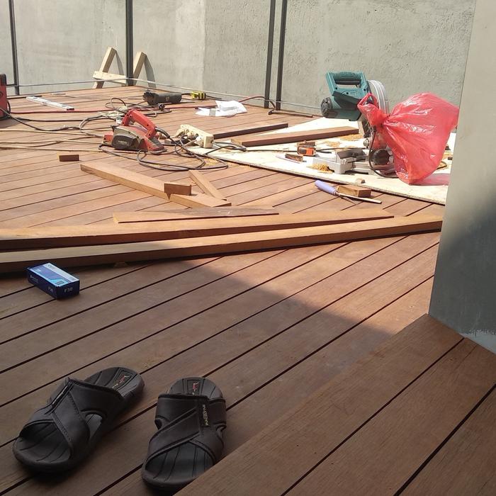 Jual Promo Dek kayu ulin Lantai kayu ulin kalimantan deck ulin deking ...