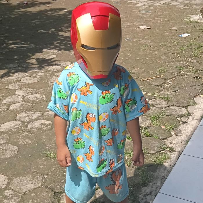 Jual Helm Iron Man Untuk Anak-anak, Topeng Iron Man Fullfacr Di Seller ...