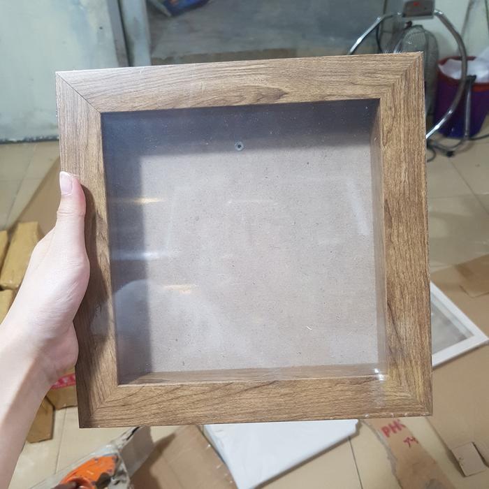 Jual Bingkai Petak 20x20cm 8x8inch 3D Dimensi Mahar Photo Frame Kayu ...