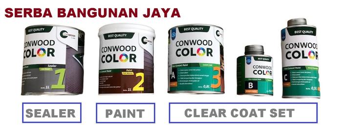 Jual Conwood Color Sealer Cat Fiberkote - 1 Liter Di Seller Hachi ...