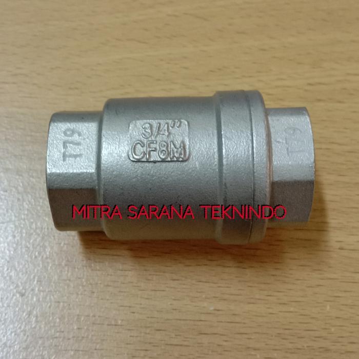 Jual Limited Spring Check Valve Stainless Ss 316 1/2 Inchi 1000 Wog Di ...