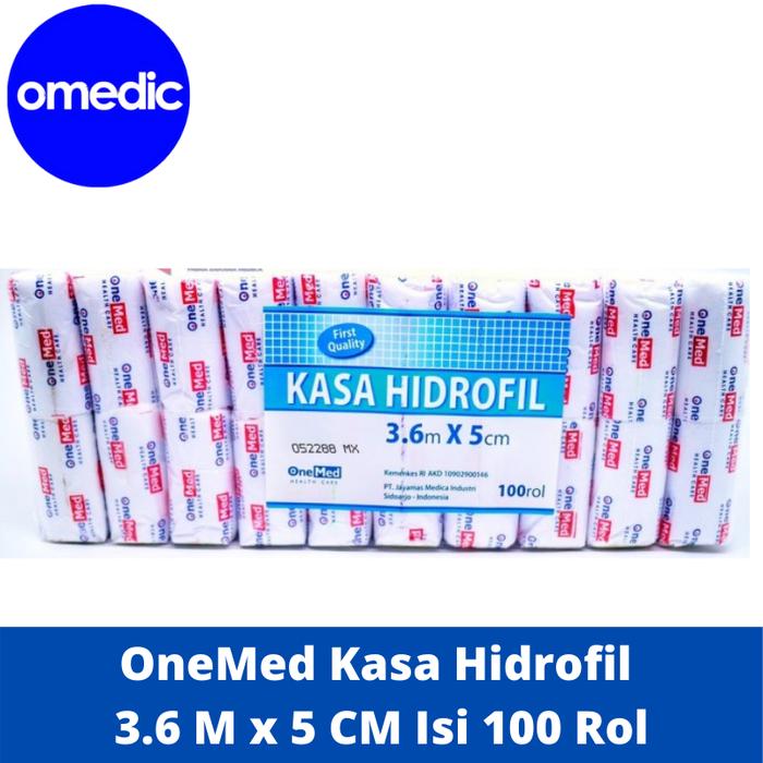 Jual Kasa Verban OneMed 3,6M x 5CM isi 100 Rol Kasa Perban 5 cm Onemed ...