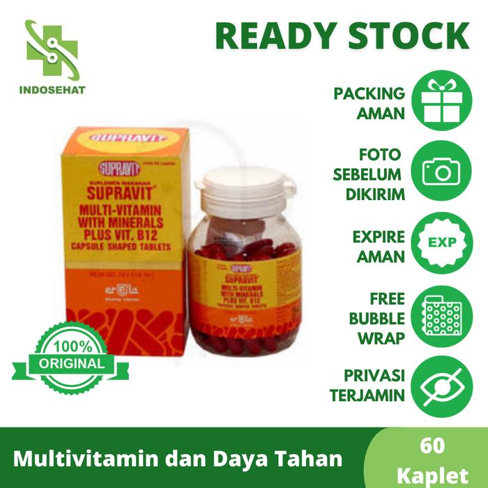Jual Supravit Multivitamin per botol is 60 kaplet - Jakarta Timur - Toko Obat IndoSehat | Tokopedia
