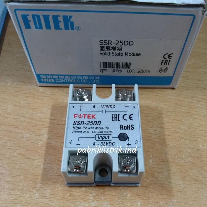 Jual Solid state relay SSR 25DD 25 DD SSR25DD out DC Fotek original Taiwan - Jakarta Barat ...