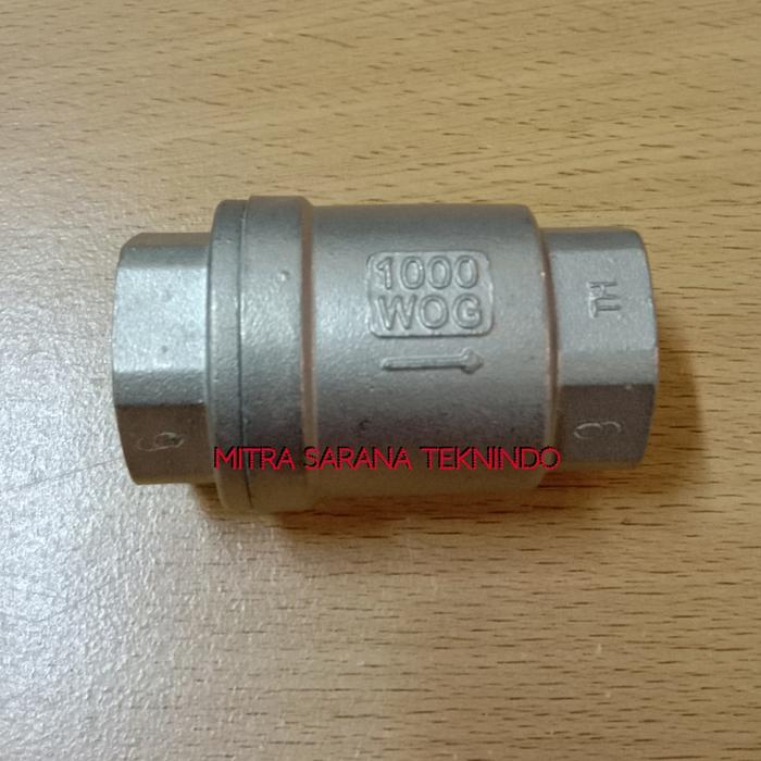 Jual Limited Spring Check Valve Stainless Ss 316 1/2 Inchi 1000 Wog Di ...