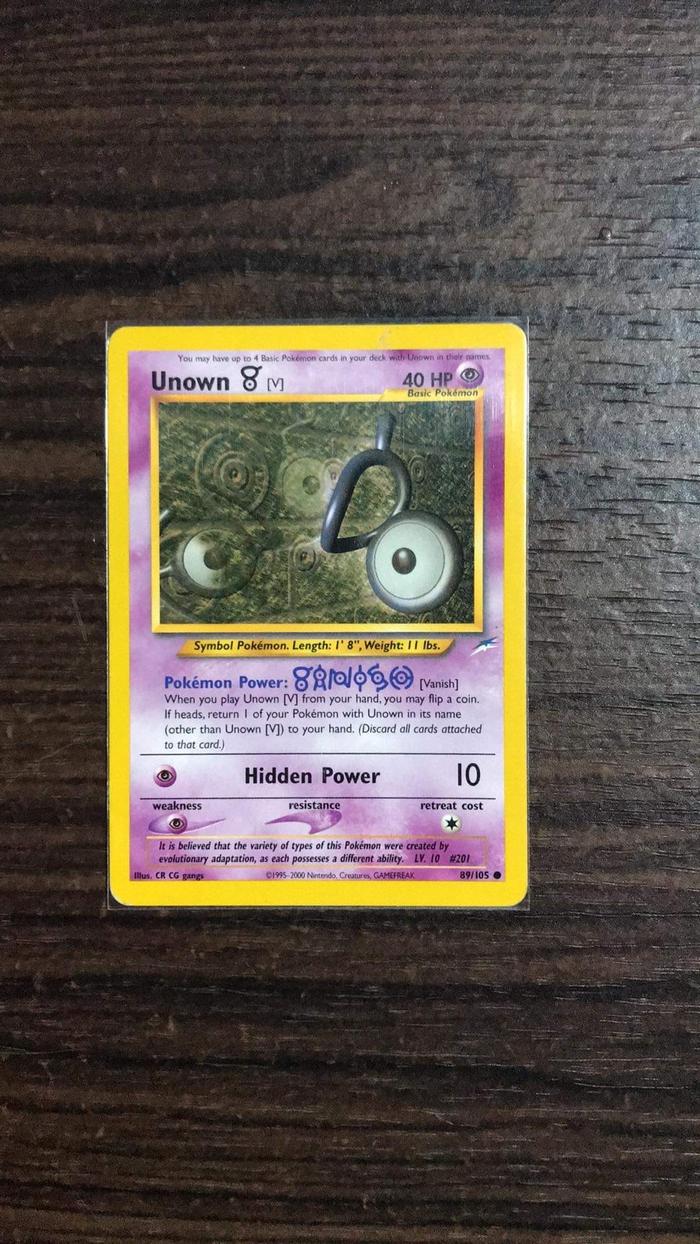 Jual Unown V Neo set WOTC pokemon card kartu english / japanese - Kota ...