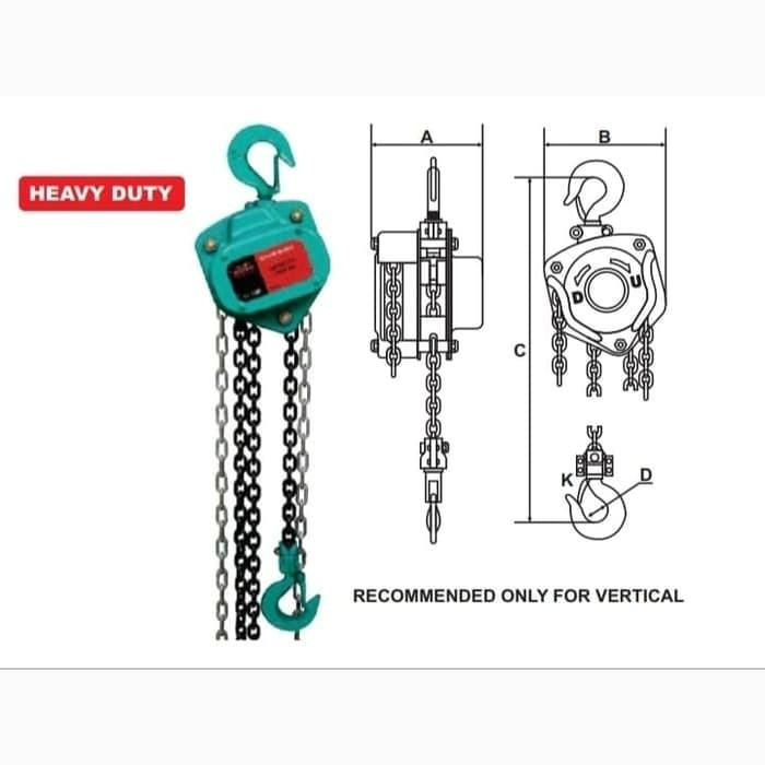 Jual Wipro Katrol 2T x 10M Chain Block 2 Ton x 10 Meter Heavy Duty ...