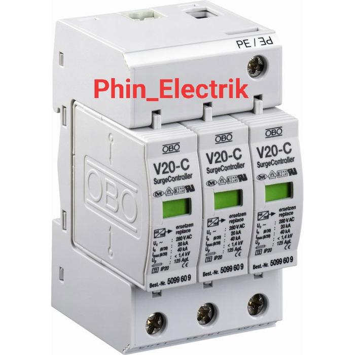 Jual Surge Arrester OBO V20-C 3pole - Jakarta Pusat - Phin Electrik ...