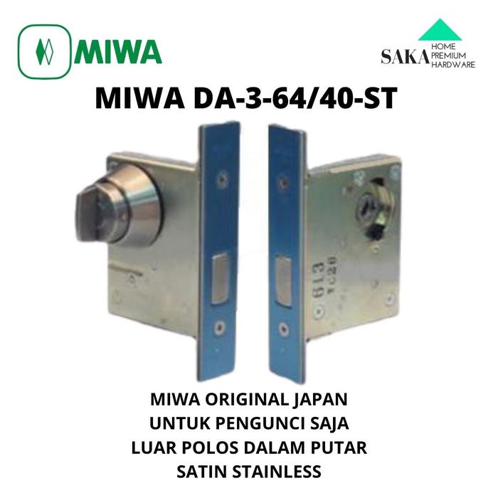 Jual Handle MIWA Lockset MIWA Kunci MIWA U9-DA-3-64/40-ST - Jakarta Barat - Saka Gudang Kunci ...