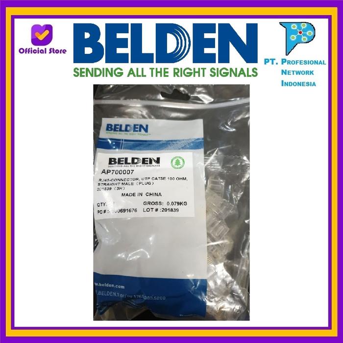 Jual Konektor BELDEN CAT5e RJ45 AP700007 (Isi 50Pcs) Original - Jakarta ...