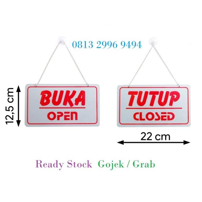 Jual SIGN LABEL BUKA TUTUP - OPEN CLOSE DOOR SIGN GANTUNG PLAT ...