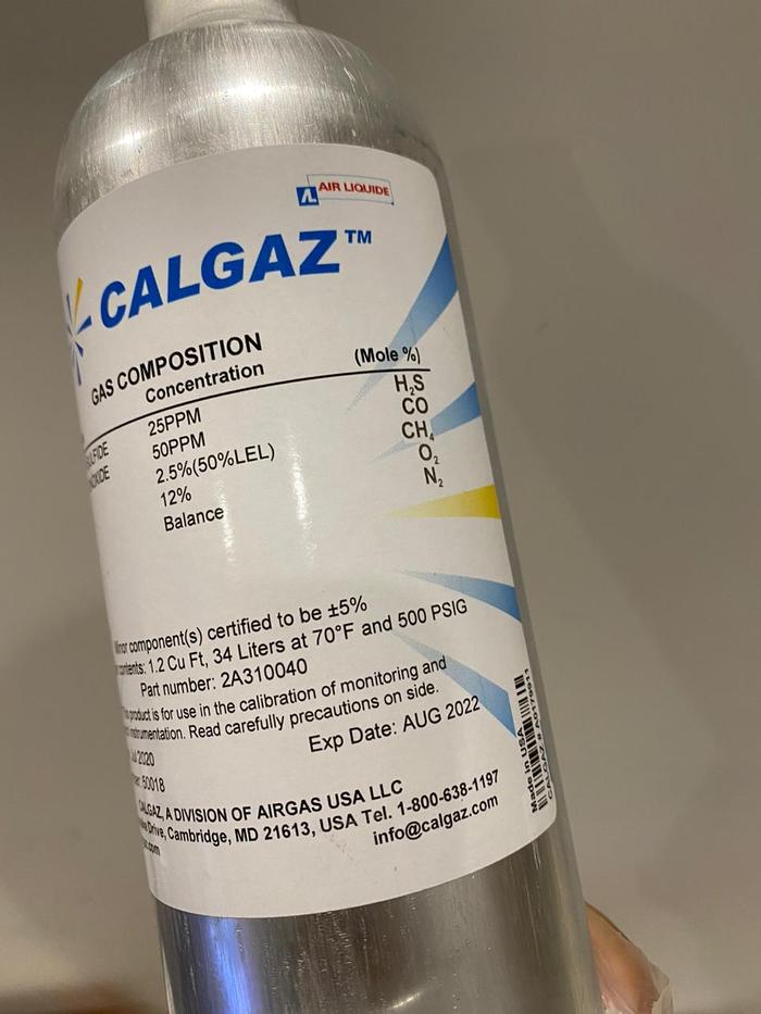 Jual SPAN GAS UNTUK KALIBRASI GAS DETECTOR MIX GAS H2S,CO,LEL,O2 (34 ...