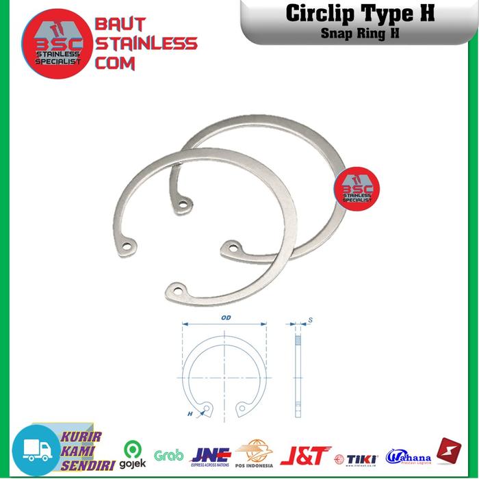 Jual CIRCLIP SNAPRING STAINLESS SS304 TYPE - H35 INTERNAL LOCKING SNAP ...