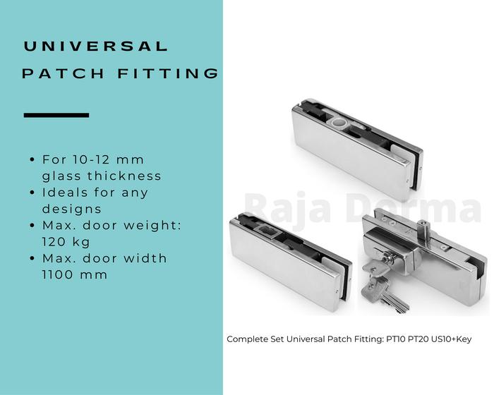 Jual DORMA UN UNIVERSAL PT10 PT20 US10+Key Patch Fitting Dormakaba ...