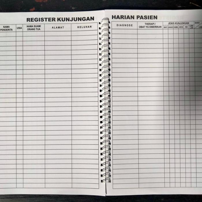 Jual Buku Register Kunjungan Pasien Harian Spiral Di Seller Noelle ...