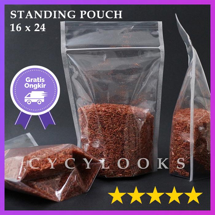 Jual Standing Pouch Bening / Plastik Kemasan Makanan Berdiri Ziplock ...