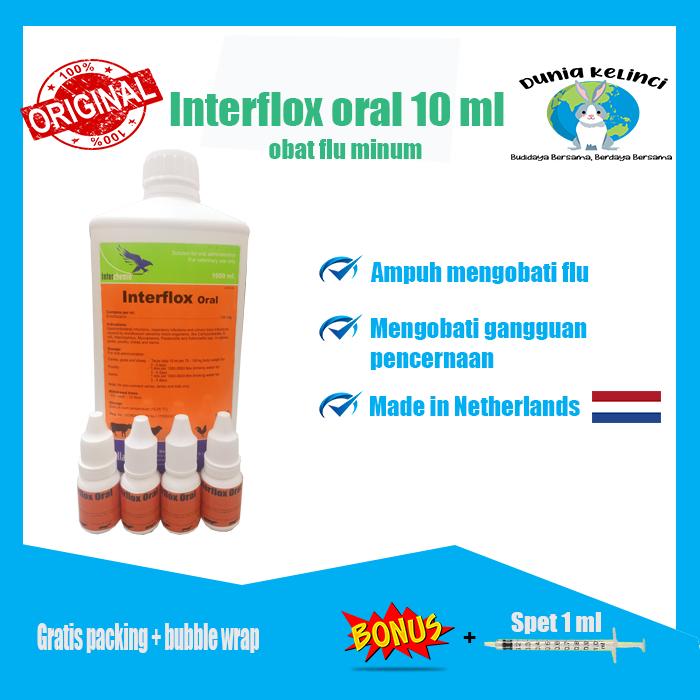 Jual Obat Flu Hewan Kelinci Kucing Hamster Interflox oral 10 ml - Kota ...