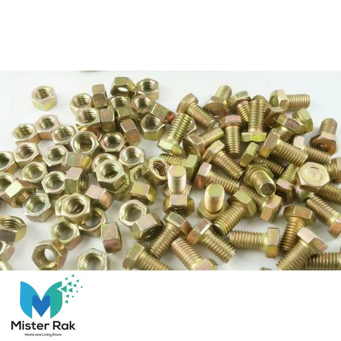 Jual Baut Siku lubang / baut m8x15 / besi siku lubang - Kab. Bogor - Mister Rak | Tokopedia