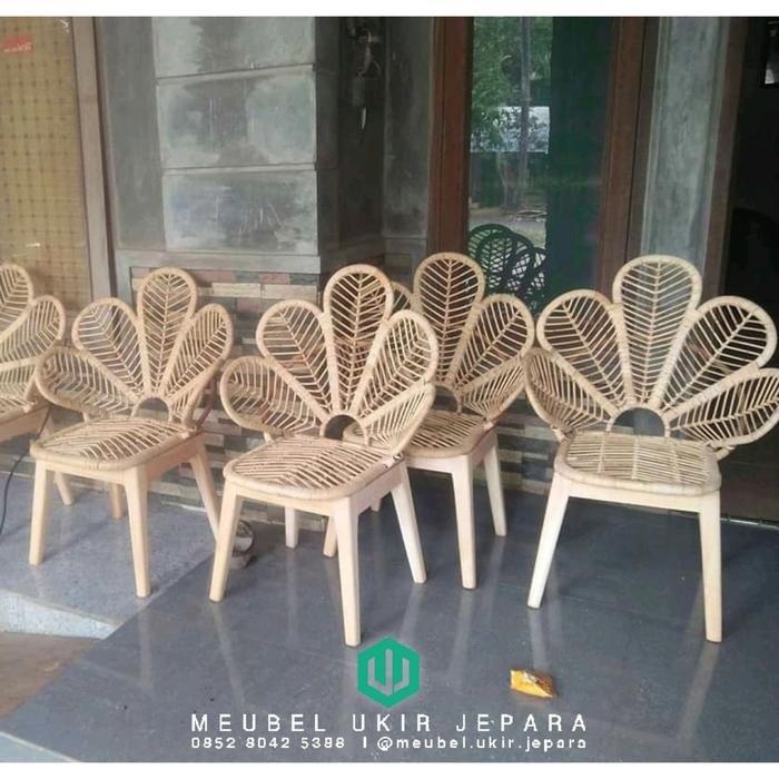 Jual kursi pelaminan rotan model kipas - Kab. Jepara - meubel pelaminan ...