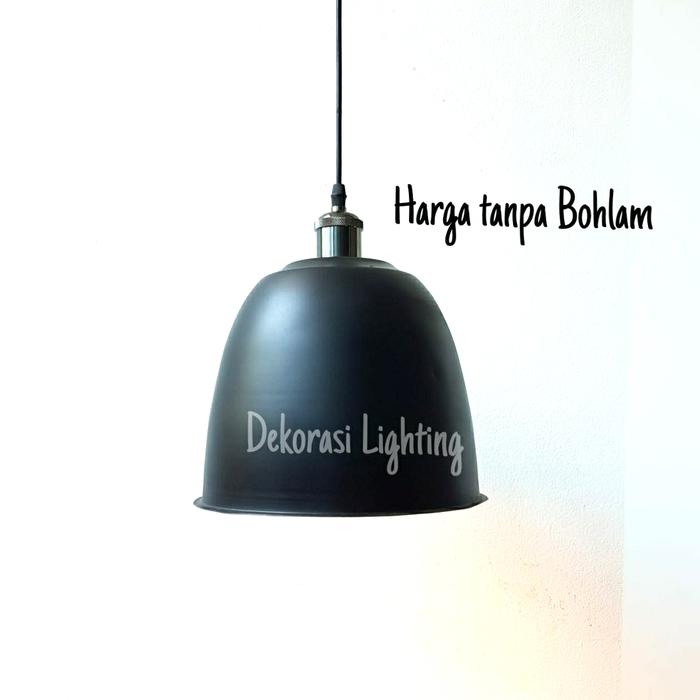 Jual Lampu gantung kap industrial minimalis hitam hias e27 dekor - Jakarta Pusat - Dekorasi ...