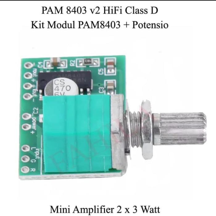Jual Kit Ampli mini PAM 8403 V2 5v Digital Amplifier Class D - Kota ...