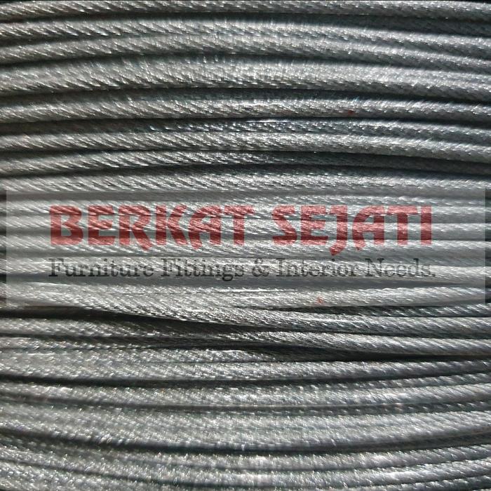 Jual Tali Kawat Baja / Kabel Seling / Sling 2mm Lapis PVC / Steel Wire ...