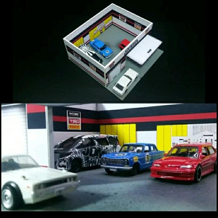 Jual Papercraft Diorama Mechanics Racing skala 64 Diorama Garage - Kota ...