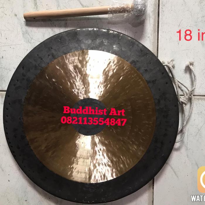 Jual Alat musik gong/ gong puja/ alat musik sembahyang 18 inch kuningan ...