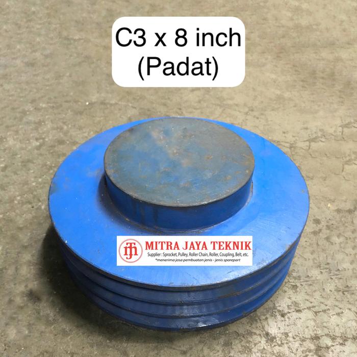 Jual PULI PADAT C3 x 8 inch PULLY PULLEY POLLY POLI 3 JALUR BESI ...