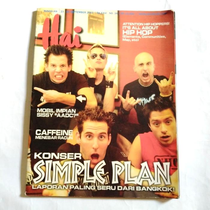 Jual Majalah HAI No.38 Sep 2002 Cover SIMPLE PLAN - Kota Tangerang ...