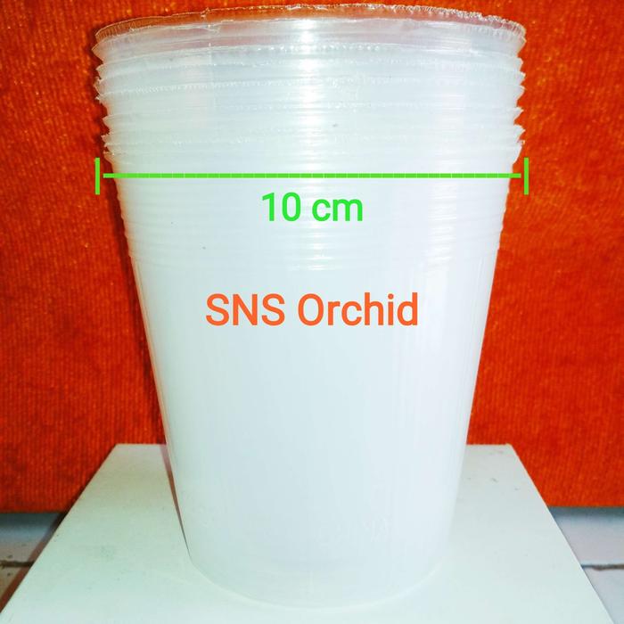 Jual Pot fleksibel flexibel transparan bening besar isi 10 anggrek ...