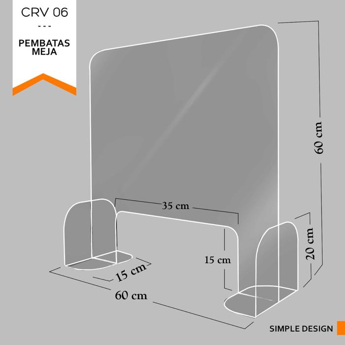Jual Sekat meja akrilik / partisi meja akrilik new normal - Kota ...