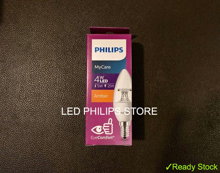 Jual Lampu Led Philips Candle 4 Watt E14 Warm White 4 W 4Watt 4W ...