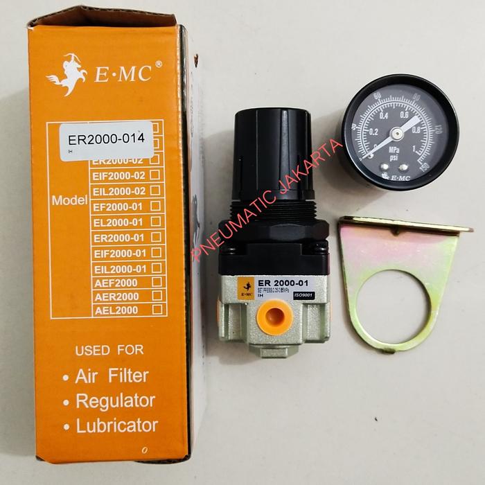 Jual Air Unit Regulator ER2000-01 / ER2000-02 EMC Pneumatic - Jakarta ...
