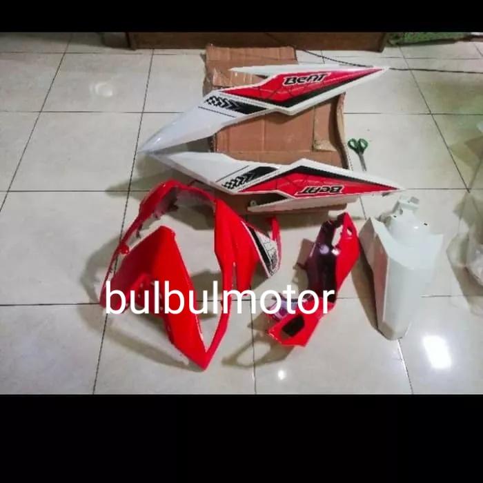 Jual full set cover body Beat New esp 2016-2019 warna merah putih ...