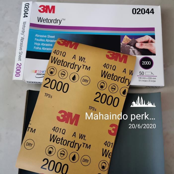 Jual Amplas lembar 3M / Wetordry 02044 grade 2000 - Jakarta Barat - EL ...