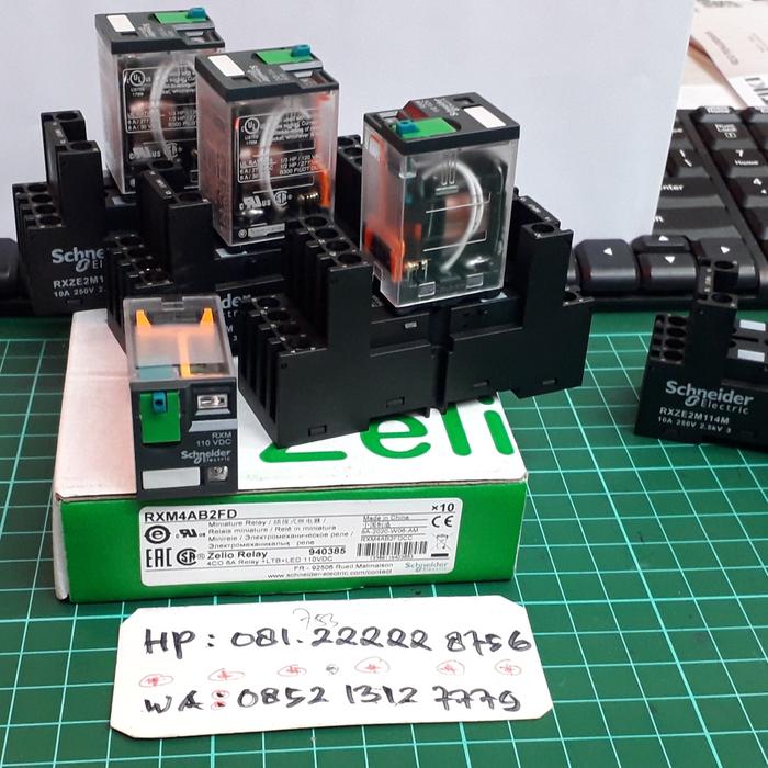 Jual Schneider Fast Trip Relay RXM4AB2FD 110Vdc Include Socket ...