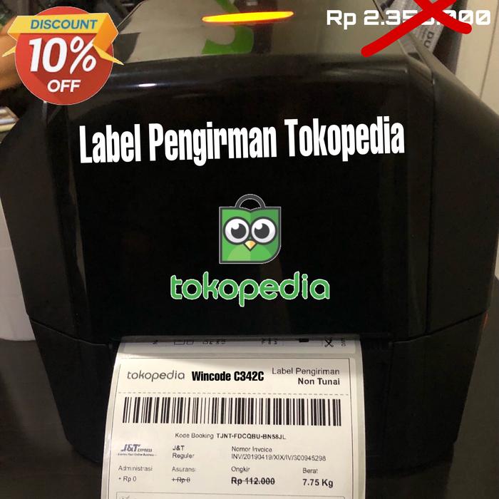 Promo Barcode Label Printer WINCODE C342C Sekelas TSC 244-542-Argox CP ...
