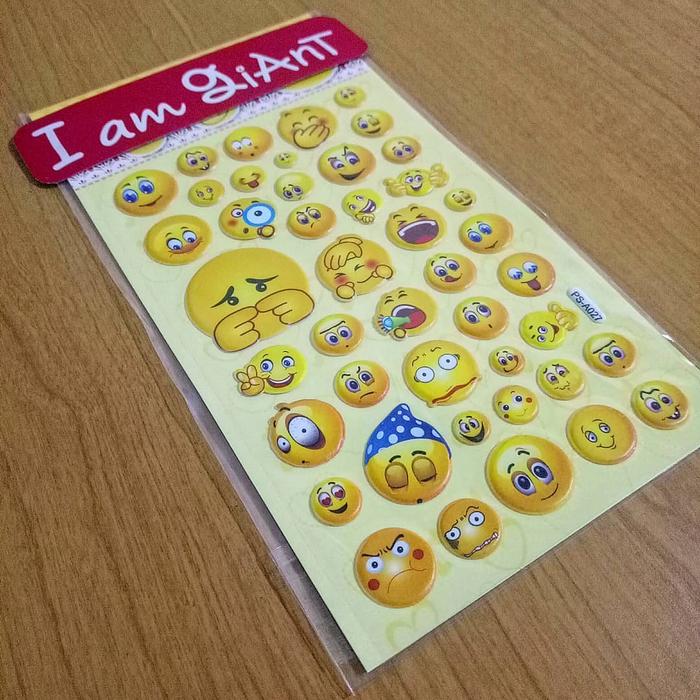 Jual SML-1 sticker emoticon smiley timbul stiker dekorasi - Jakarta ...