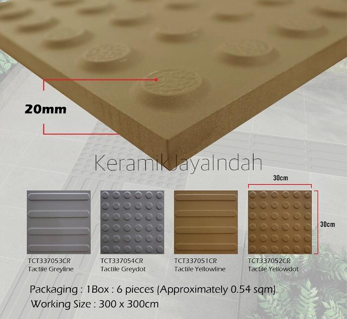Jual ROMAN TACTILE GREYDOT GREYLINE YELLOWDOT YELLOWLINE 30 x 30 - Kota ...