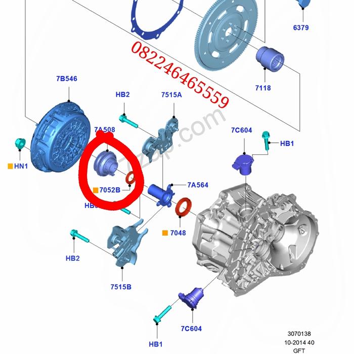 Jual cylinder clutch slave / realese bearing ford fiesta ecosport ...