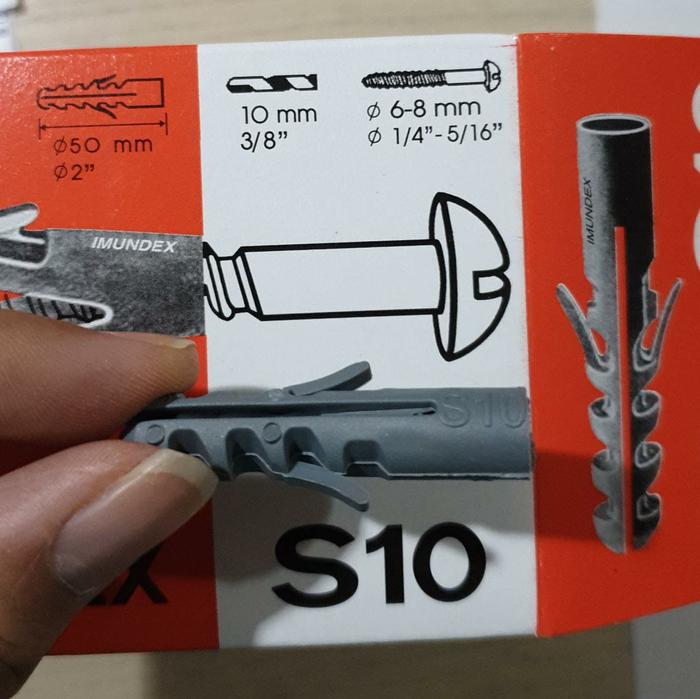 Jual Fisher IMUNDEX S10 - 50pcs / Fiser S 10 / Viser Lubang Dinding ...