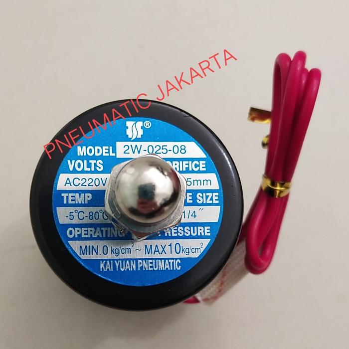Jual Solenoid valve 2W-025-08 AC220V / DC24V EMC Pneumatic - Jakarta ...