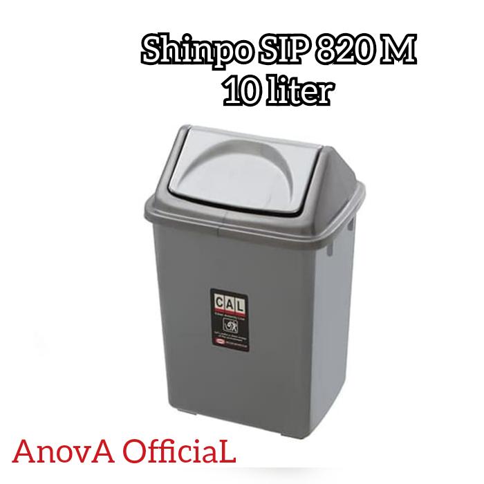 Jual TEMPAT SAMPAH TUTUP GOYANG KOTAK. SHINPO SIP 820 M. 10 LITER ...