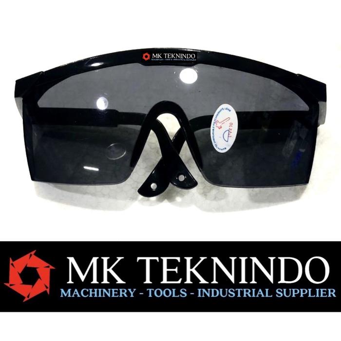 Jual Kacamata Safety Las Hitam Gelap Goggles Pelindug Glass Kaca Mata ...