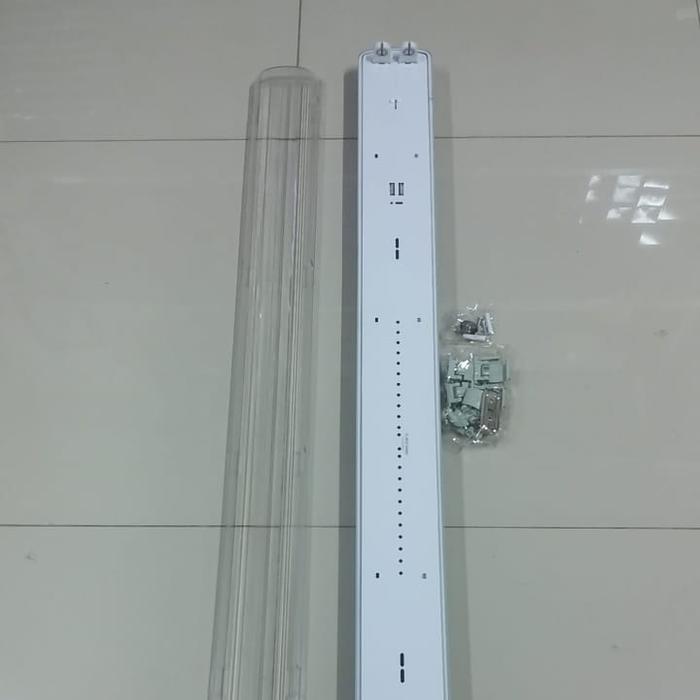 Jual Kap Lampu TL LED PVC Bening 2x36 Watt Outbow Alumunium 120cm ...