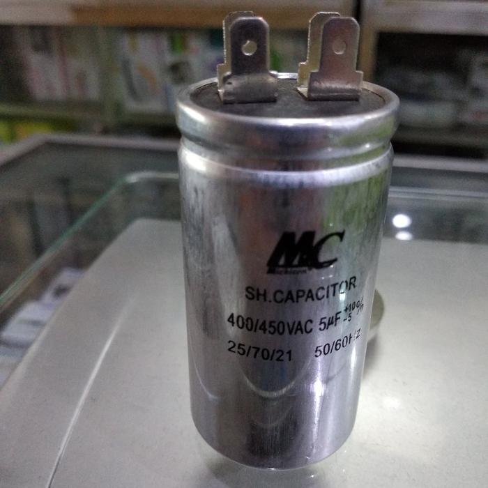 Jual Kapasitor Capacitor MC 5uF 5 mikro farad Tabung Aluminium 400V ...