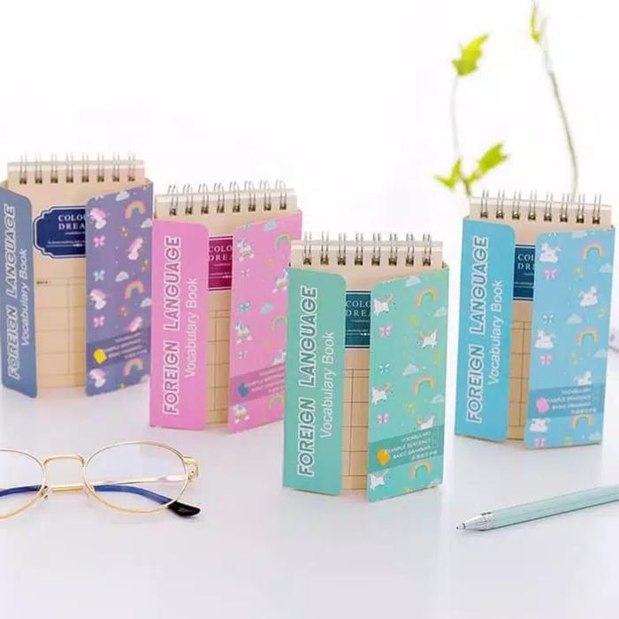 Jual Buku Tulis Kosa Kata Note Vocabulary Book Motif Lucu Bunga ...